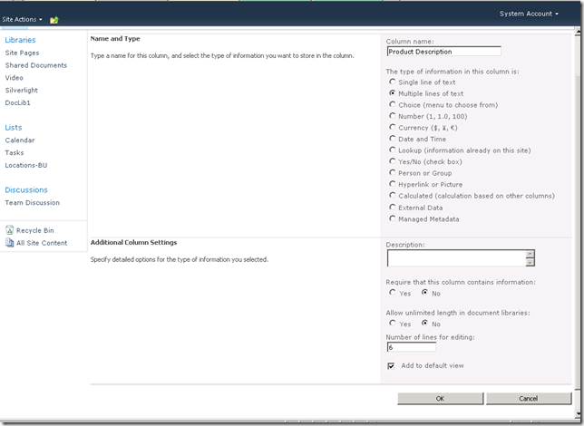 Add Multiline Rich Textenhanced Rich Text Column To Document Library Or Picture Library